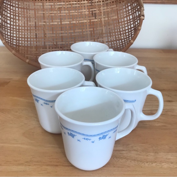 Corningware | Dining | Vintage Corning Ware Morning Blue Flowers Coffee ...
